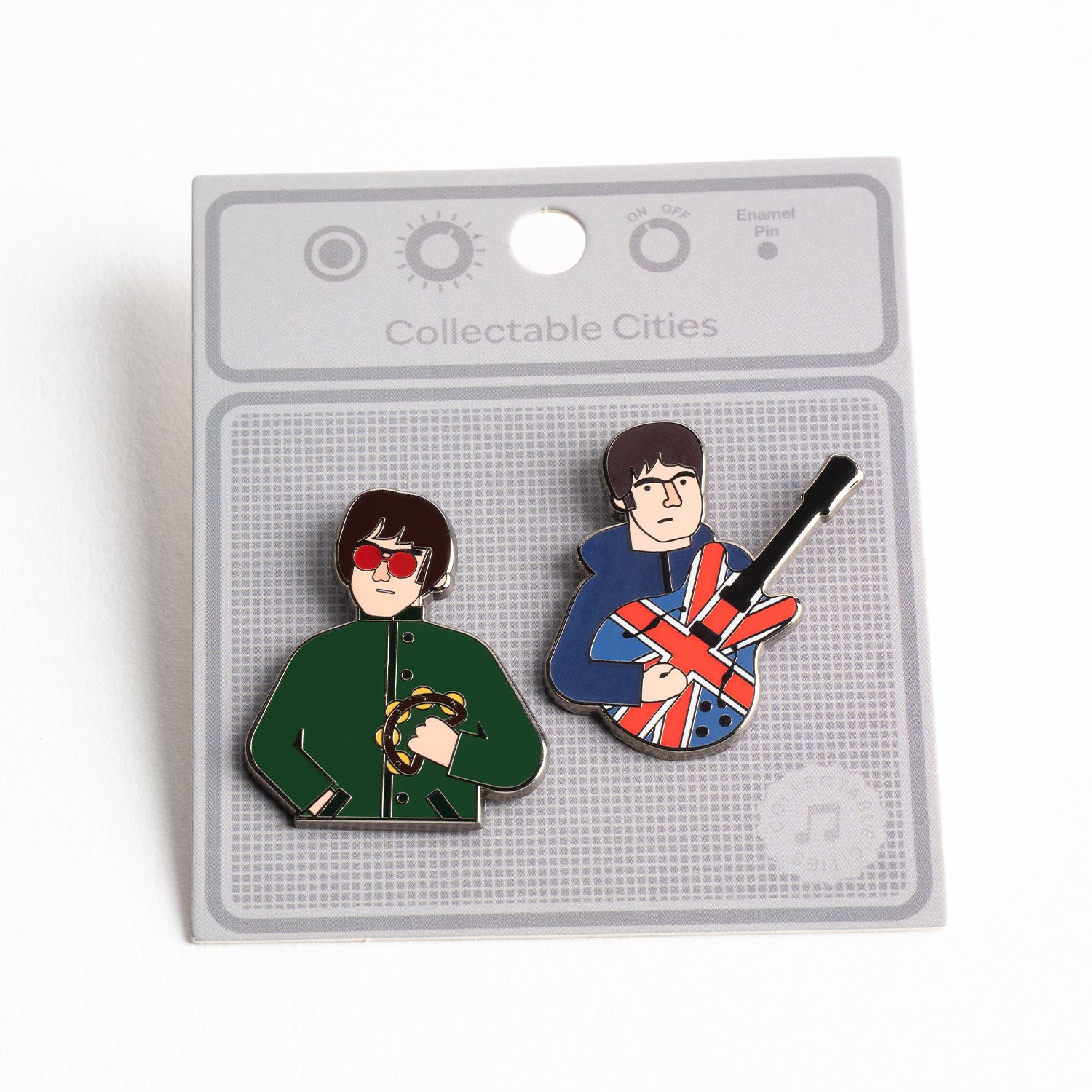 Liam and Noel Enamel Pin Set – Collectable Cities